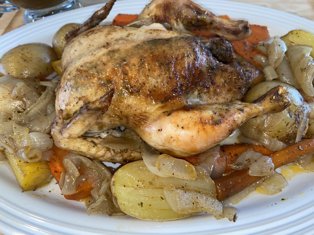 One Pan Steam-Roasted Chicken - JulietKitchen.com