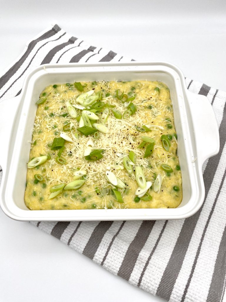 Creamy Polenta | with Sweet Peas & Scallions - JulietKitchen.com